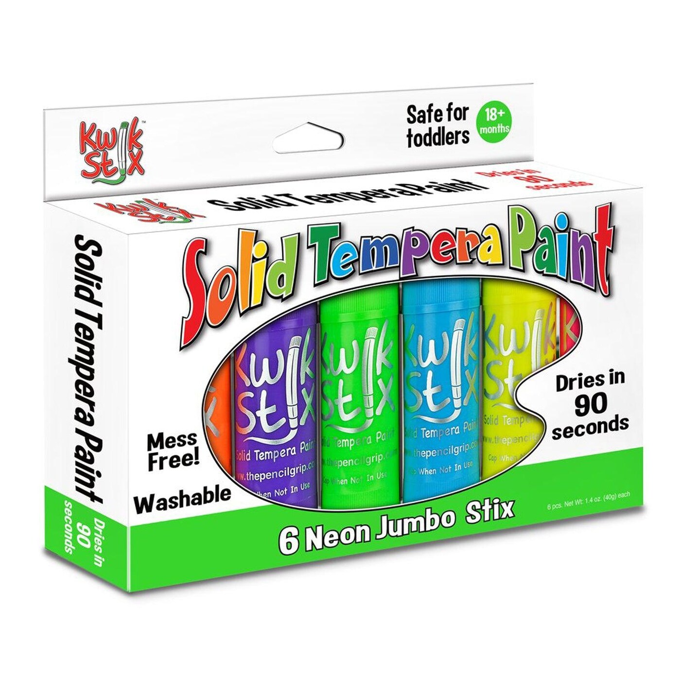Jumbo Solid Tempera Paint Stick, 6 Neon Colors | Michaels