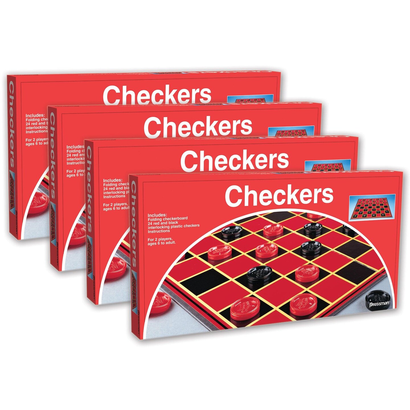 Checkers Game, Pack of 4 | Michaels