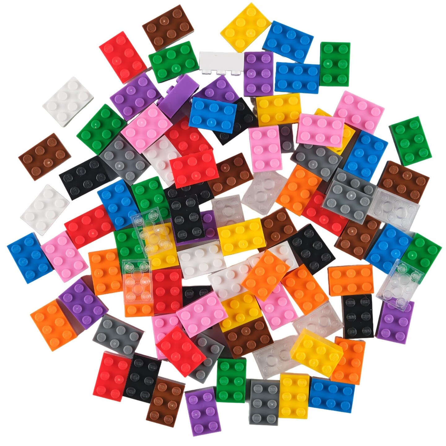 Strictly Briks Classic Bricks Starter Kit, 12 Colors, 96 Pieces, 2x3 ...