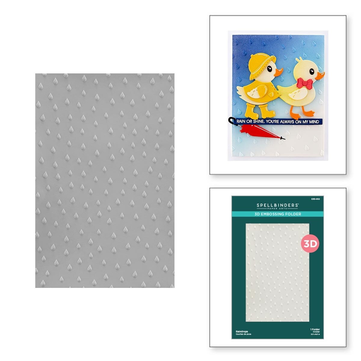 Spellbinders 3D Embossing Folder By Vicki Papaioannou-Raindrops | Michaels