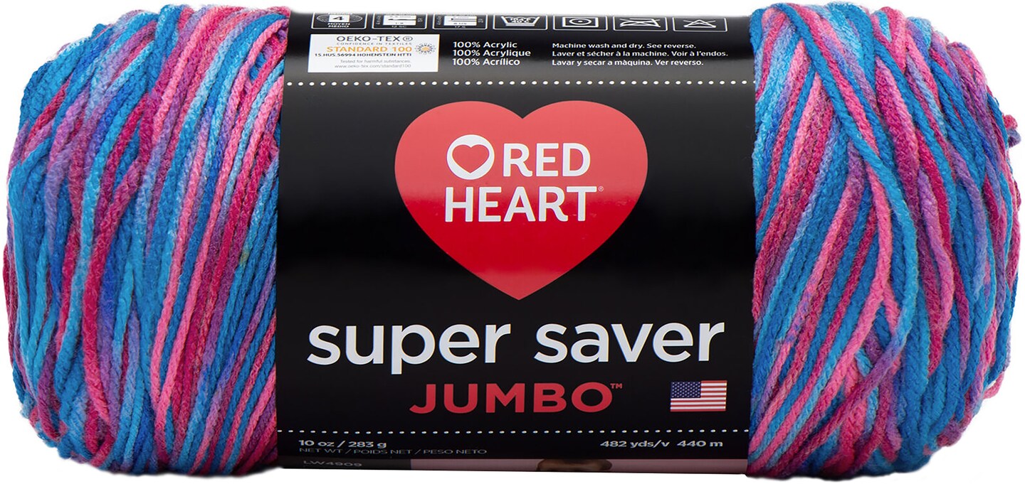 Red Heart Super Saver Jumbo Yarn-Bonbon | Michaels