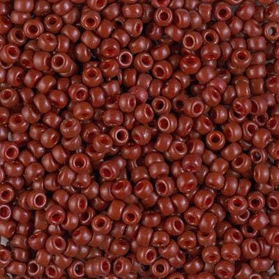 Miyuki 8 Round Seed Bead, 8-4470, Duracoat Dyed Opaque Maroon, 10 grams ...
