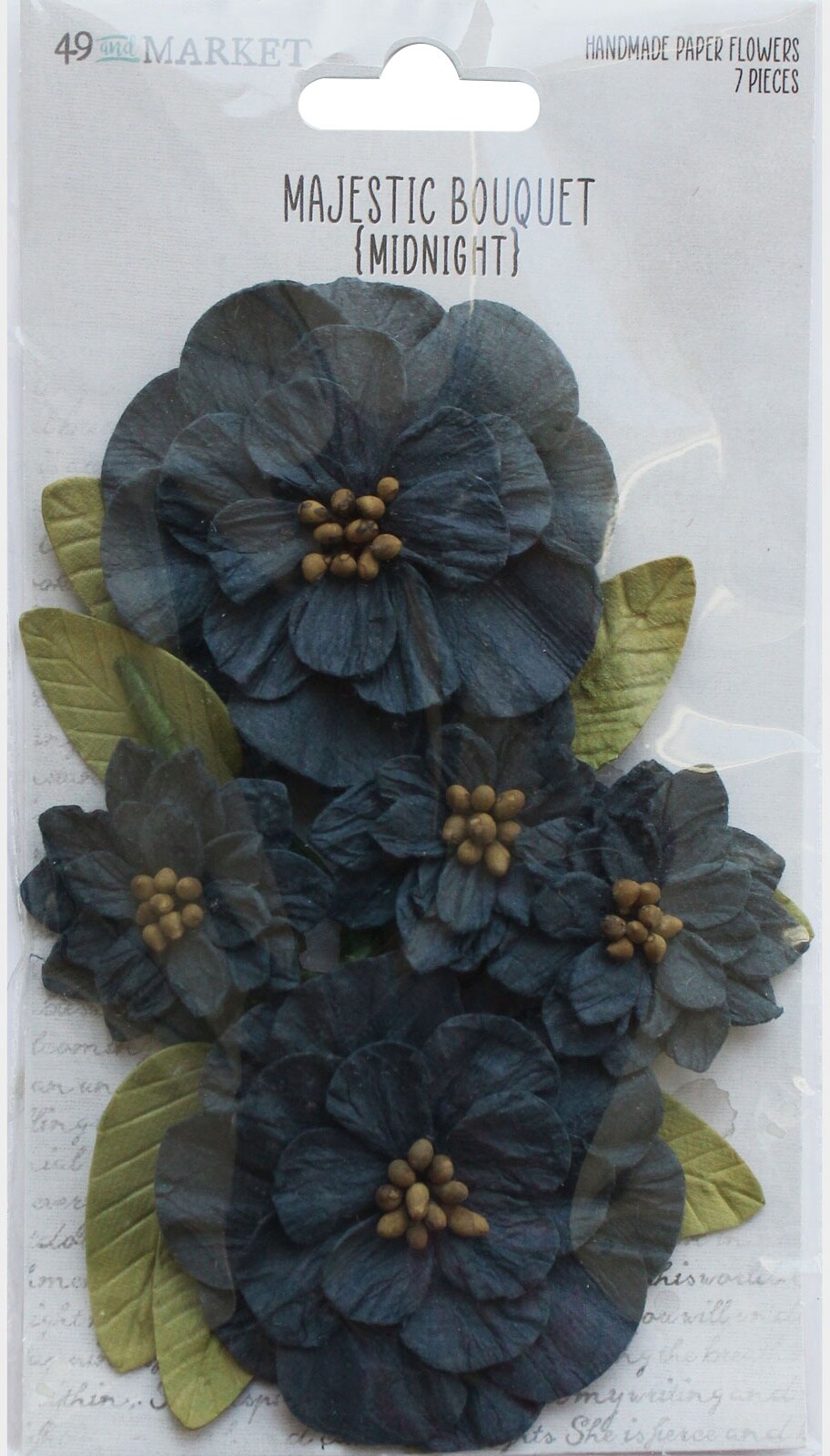 49 And Market Majestic Bouquet Paper Flowers 7/Pkg-Midnight | Michaels