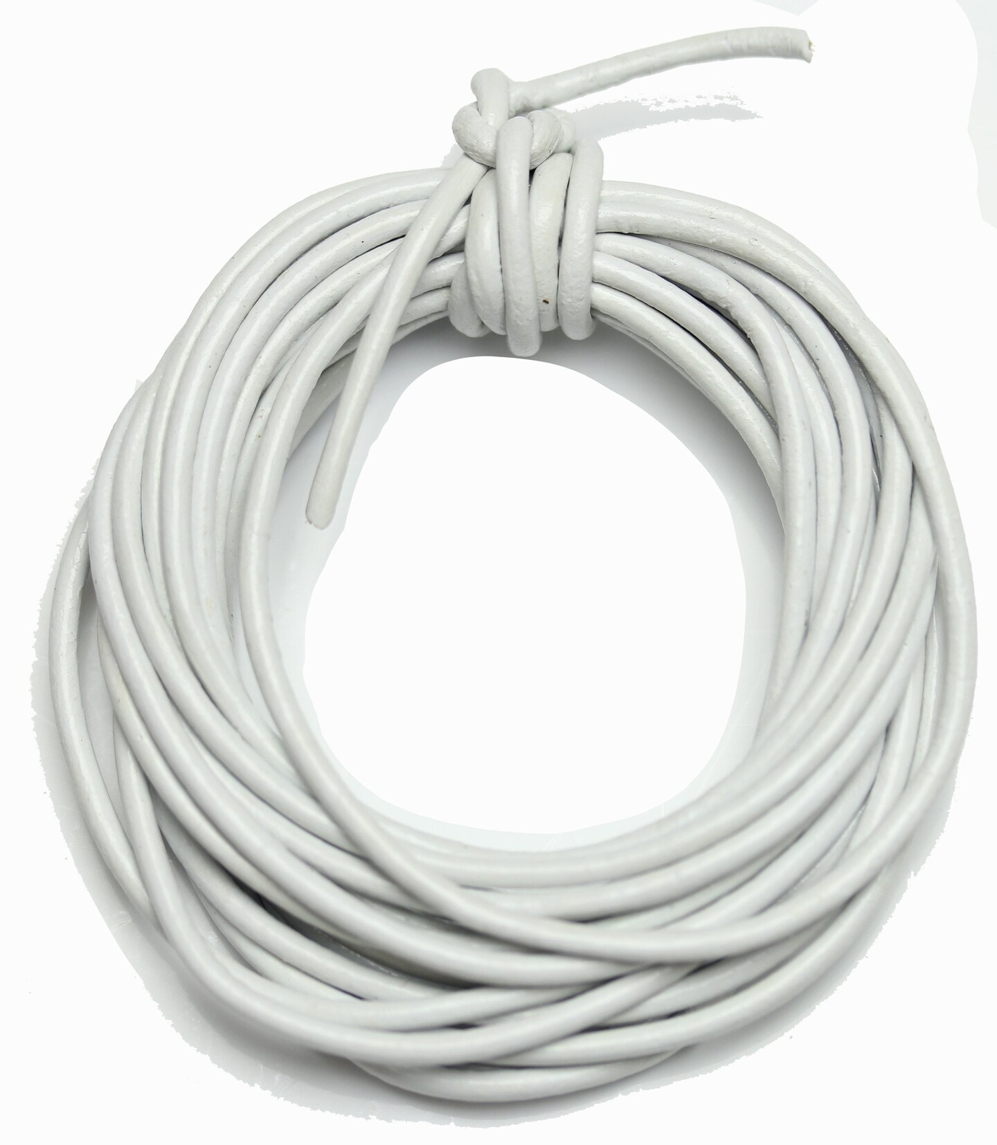 Real Leather Cording 2mm White Polished | Michaels