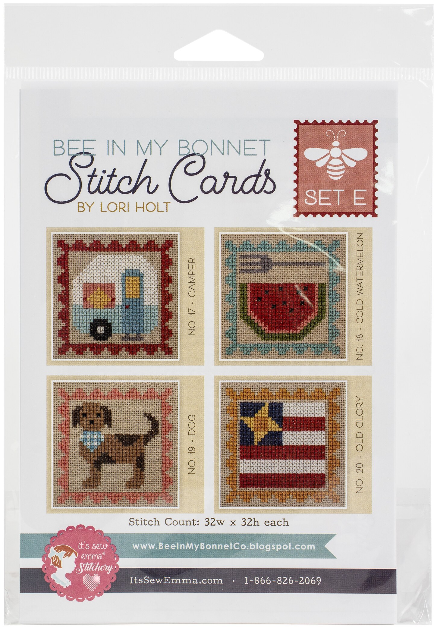 It's Sew Emma Stitch Cards 4/Pkg-Bee In My Bonnet Set E | Michaels