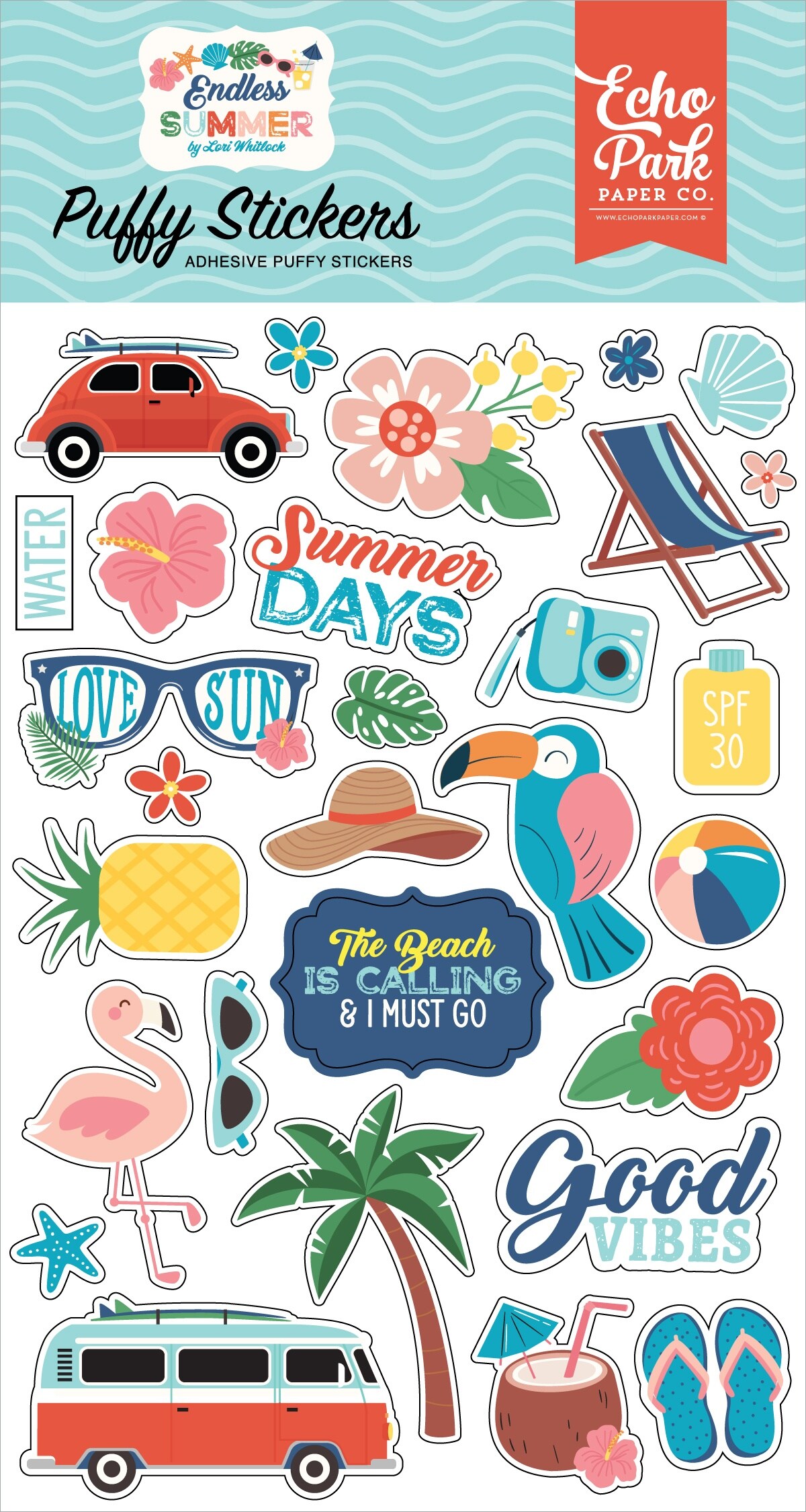 Endless Summer Puffy Stickers- | Michaels