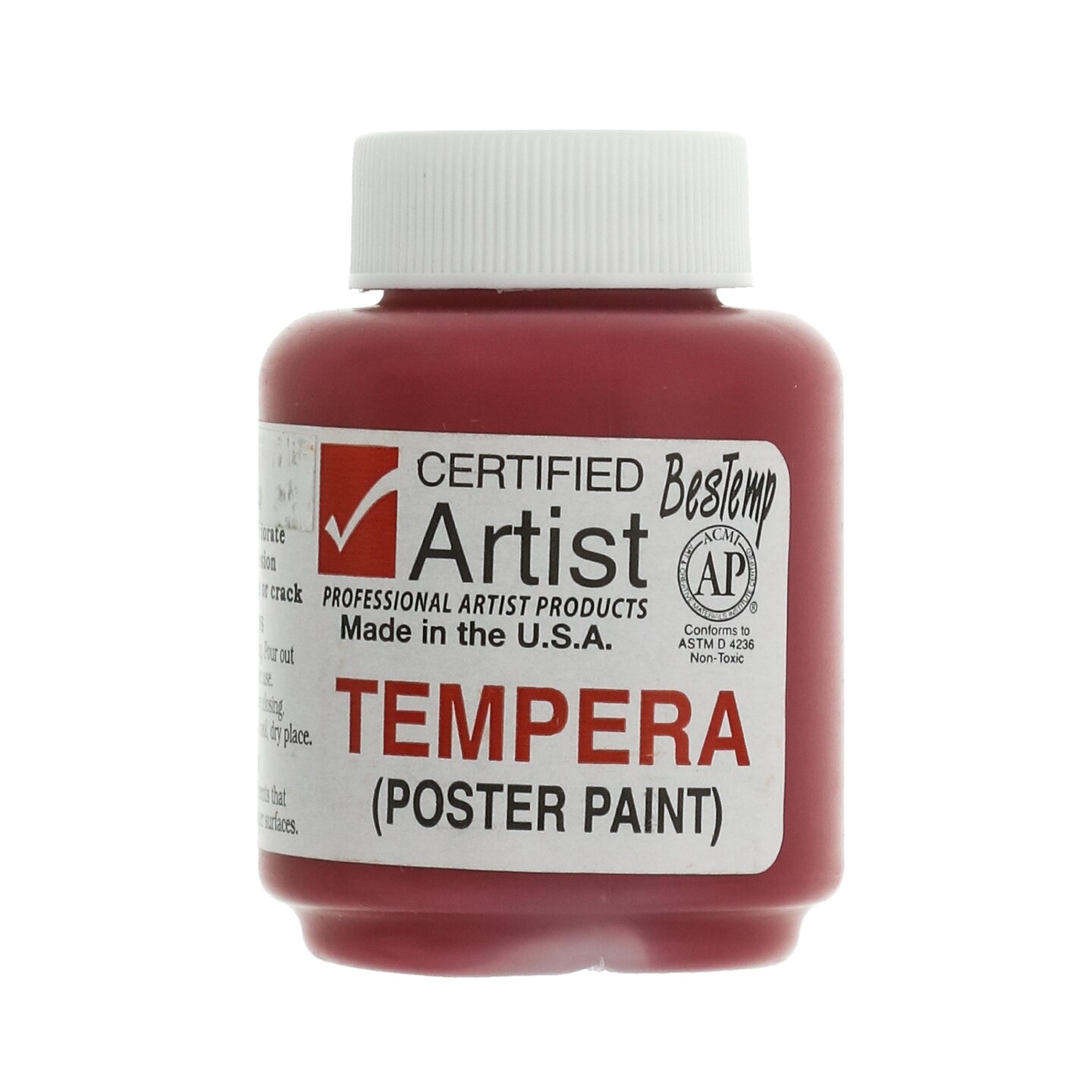BesTemp Tempera Paint, 2 oz. Bottle, Regular Colors, Red | Michaels