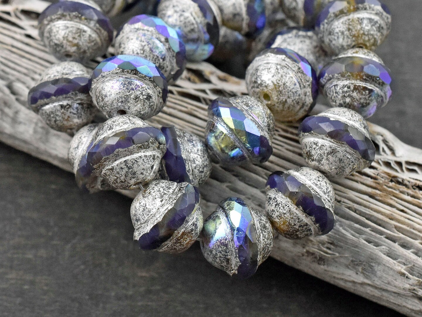 10x12mm Silver AB Washed Violet Purple Saturn Beads | Michaels