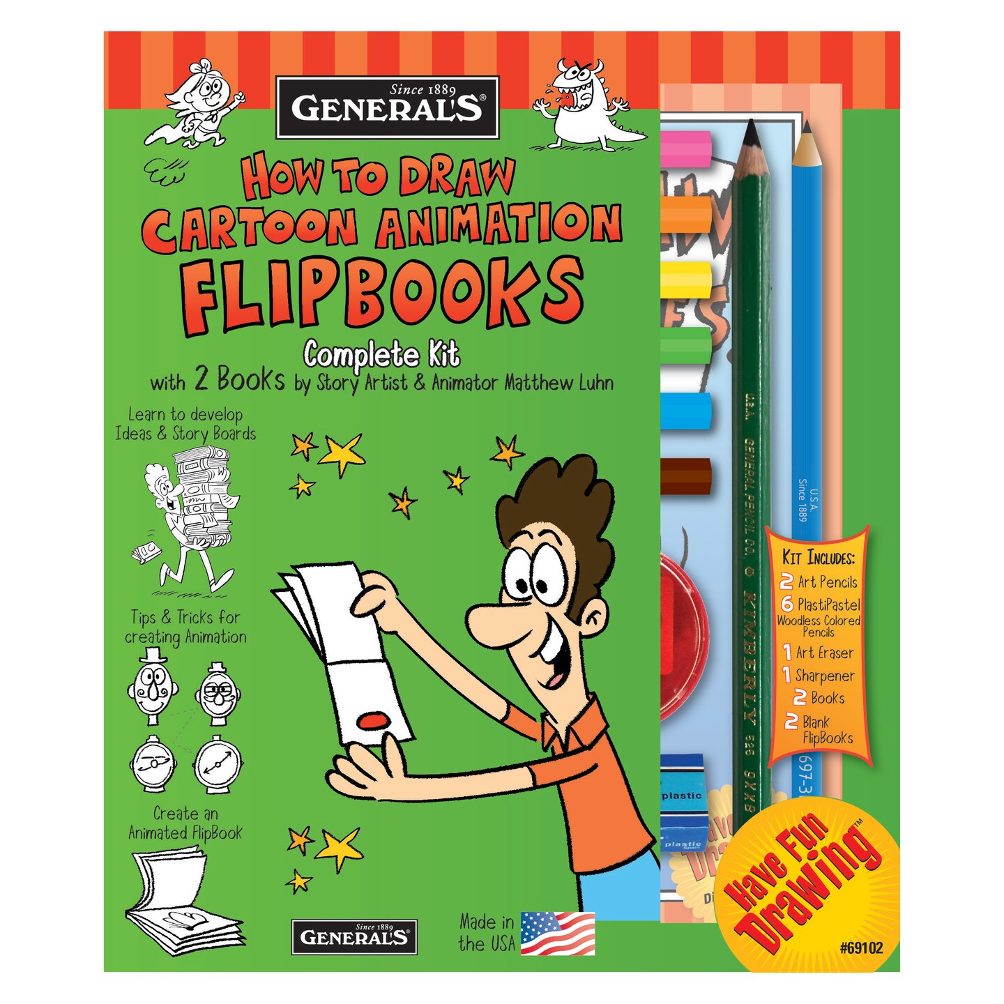 General Pencil How To Draw Cartoons Flip Book Kit Michaels General Pencil How To Draw Cartoons Flip Book Kit Michaels