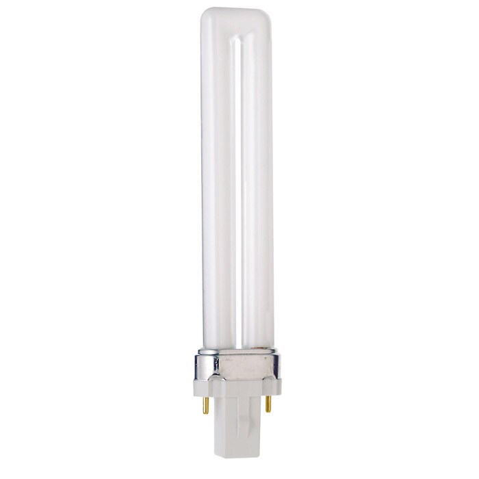 Satco S6707 9W Single Tube 2-Pin G23 Plug-In base 3500K fluorescent ...