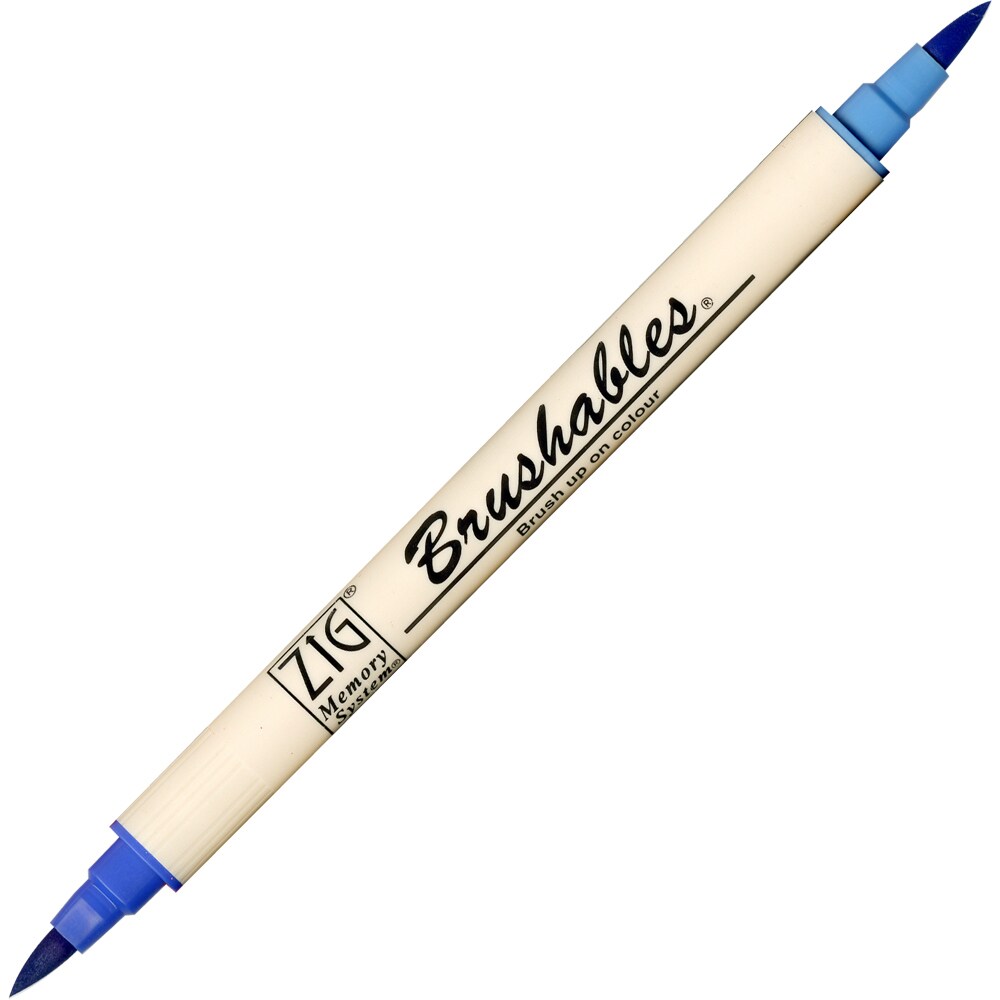 Kuretake Zig Zig Brushables Dual-Tip Marker, Pure Blue | Michaels Kuretake Zig Zig Brushables Dual-Tip Marker, Pure Blue | Michaels