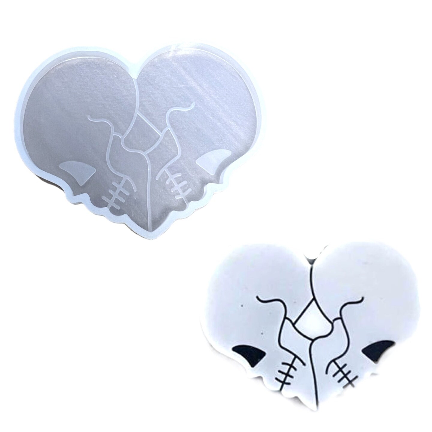 Skull Heart Keychain or Ornament Mold for Epoxy or UV Resin | Michaels