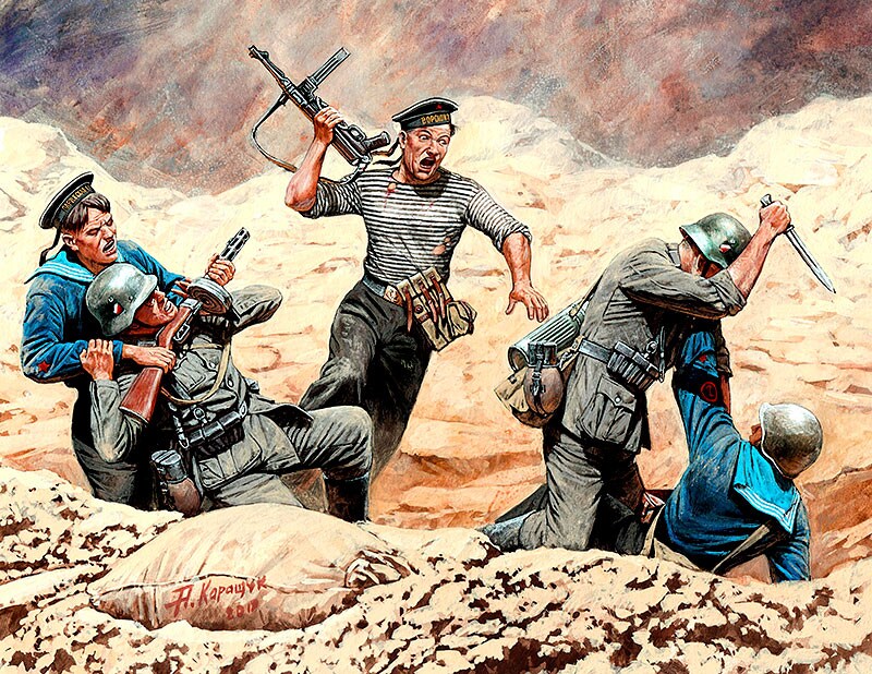 Master Box LTD 1/35 M Soviet Marines and German Infantry Hand-to-hand ...