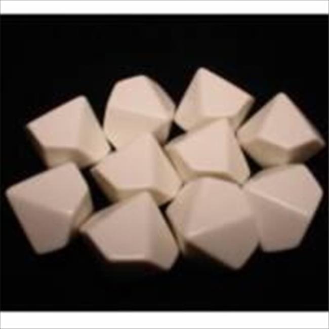 Chessex Manufacturing 29034 Opaque Blank White D10 Bag Set Of 10 Michaels