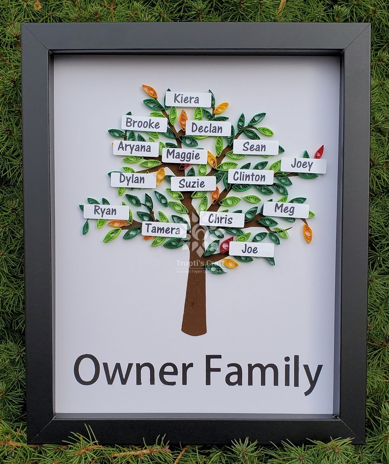 Personalized Paper Quilling Family Tree Wall Art,Quilled Family ...