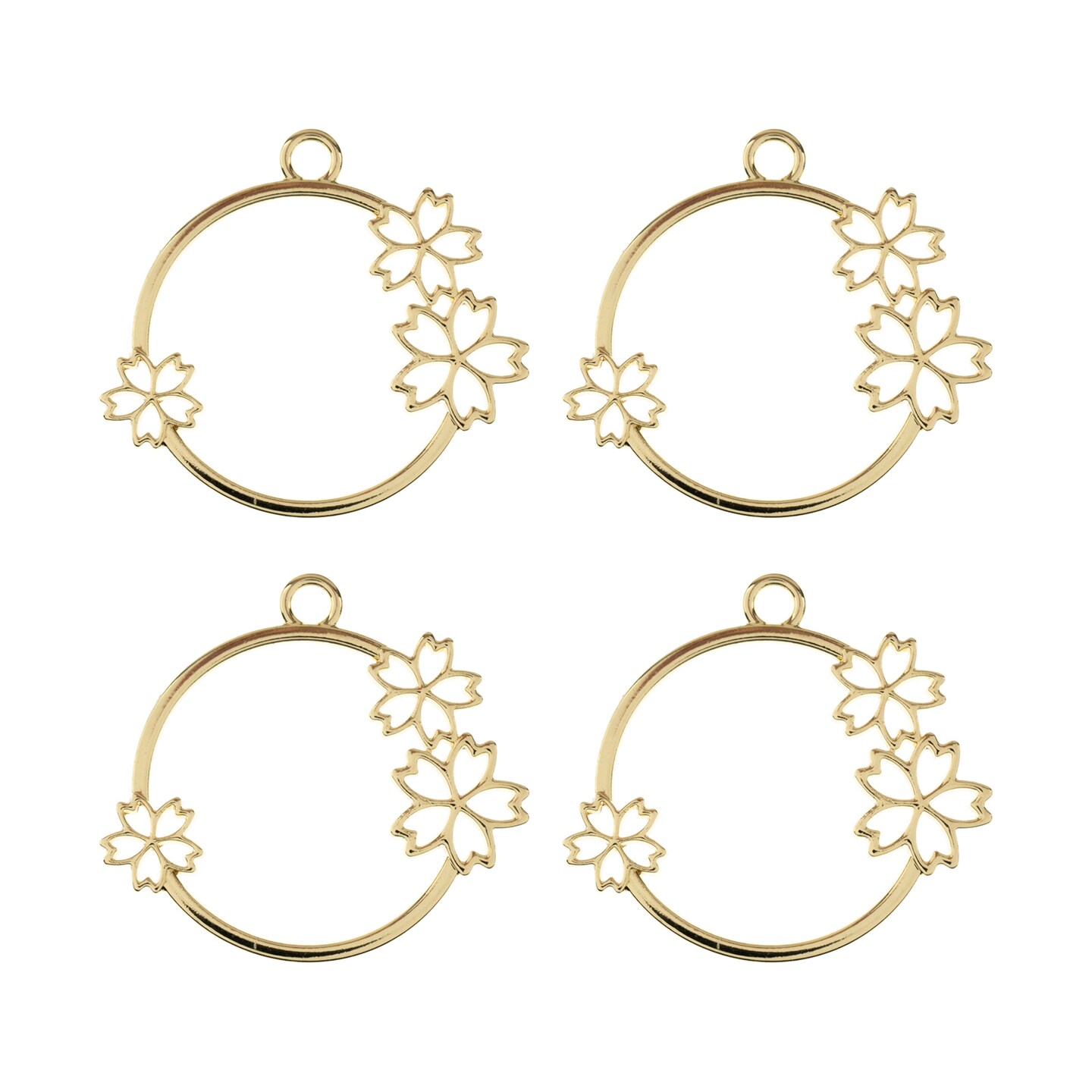 John Bead 36mm Circle with Flowers Beadwork Pendants | Michaels