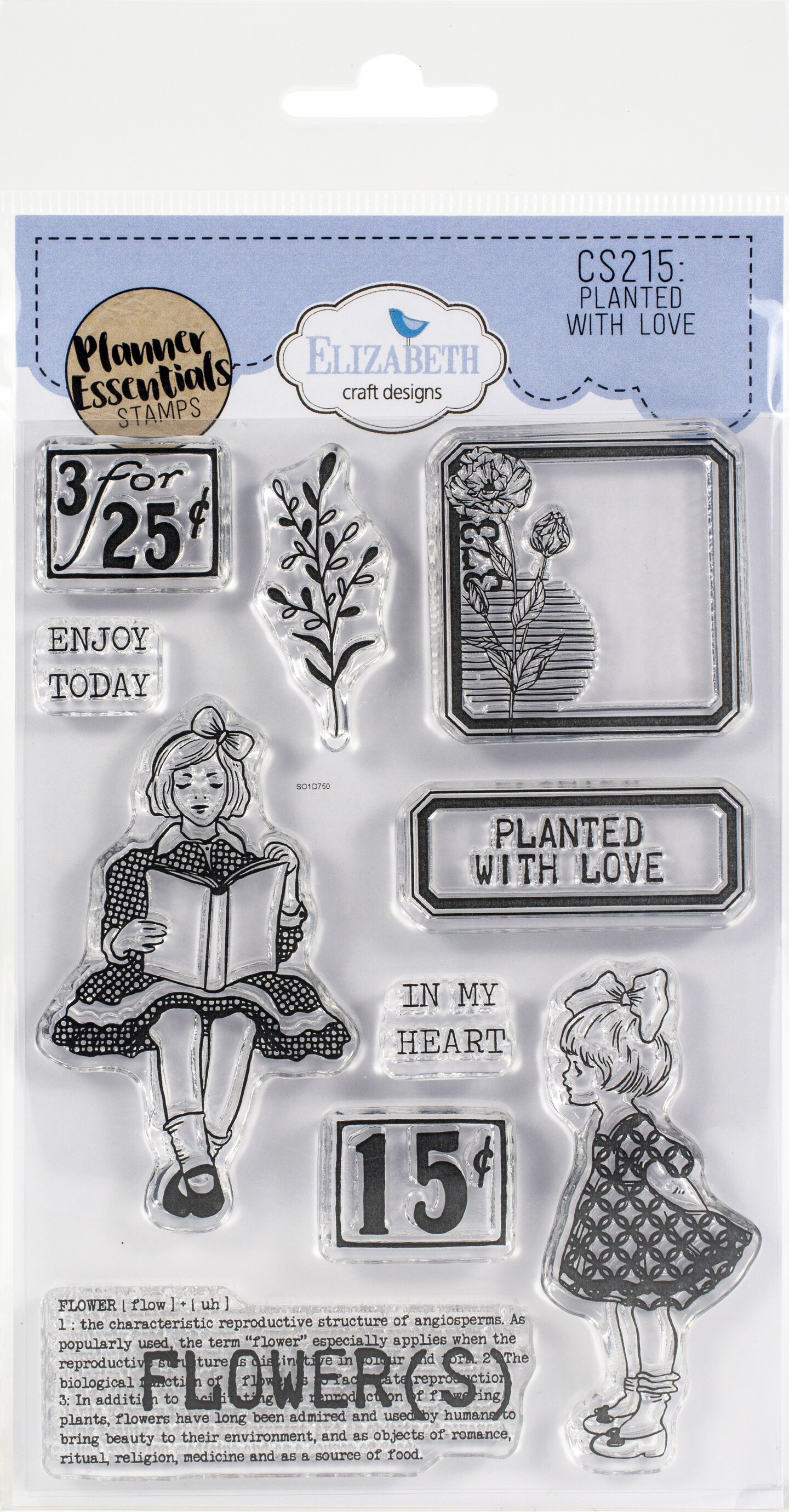 Elizabeth Craft Clear Stamps-Planted With Love | Michaels