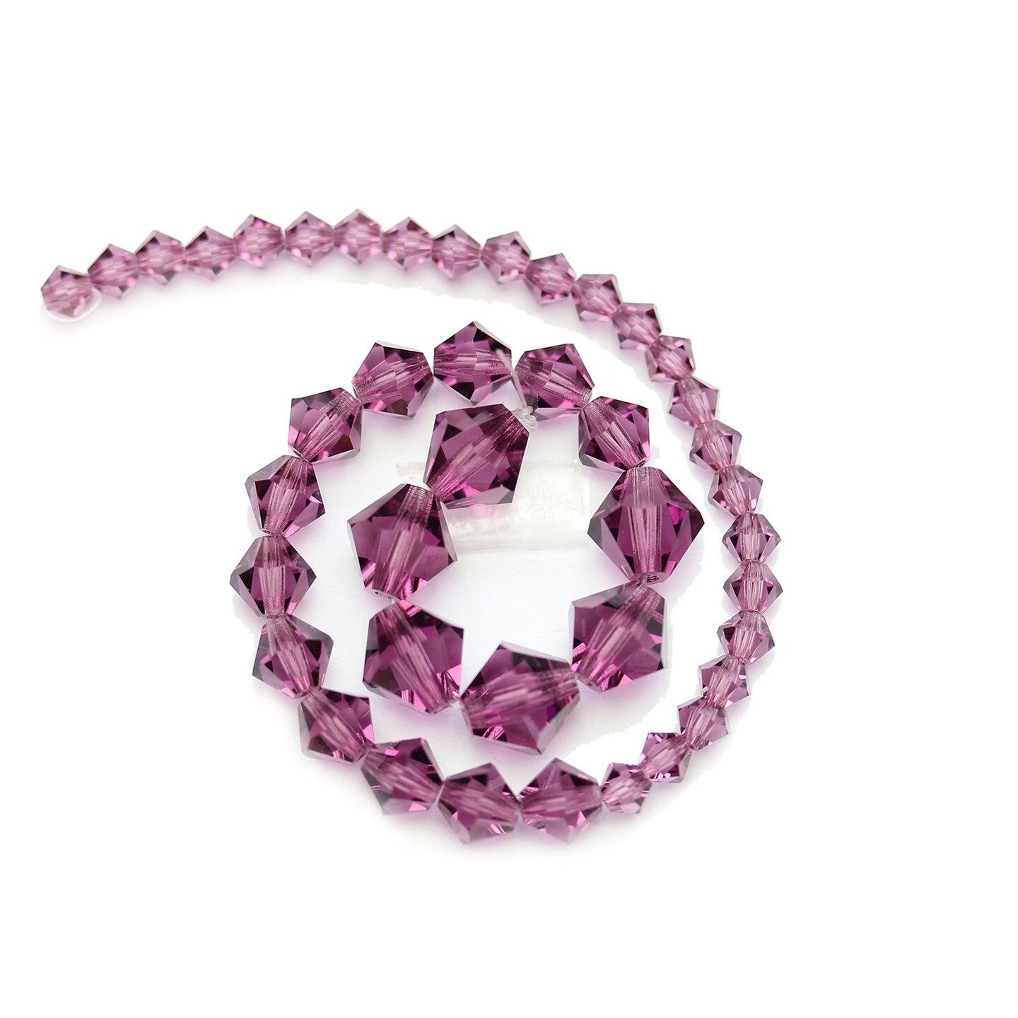 Multi-pack - Preciosa Bicone Amethyst Beads (sizes 4mm, 6mm, 8mm ...