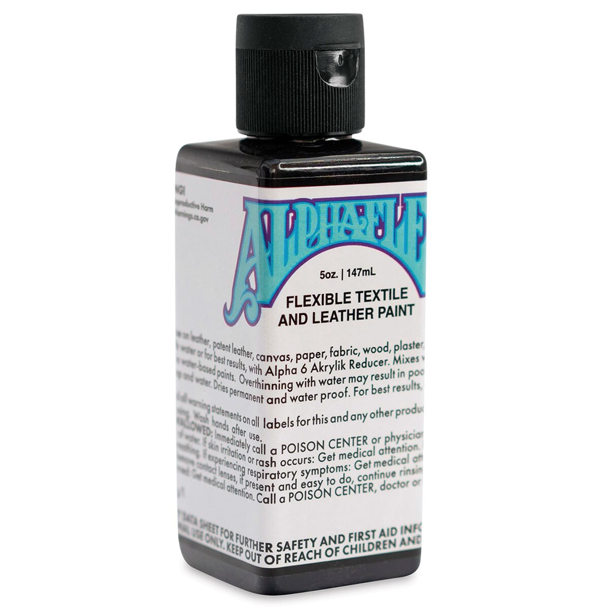 Alpha6 AlphaFlex Textile and Leather Paint - Jet Black, 147 ml, Bottle ...
