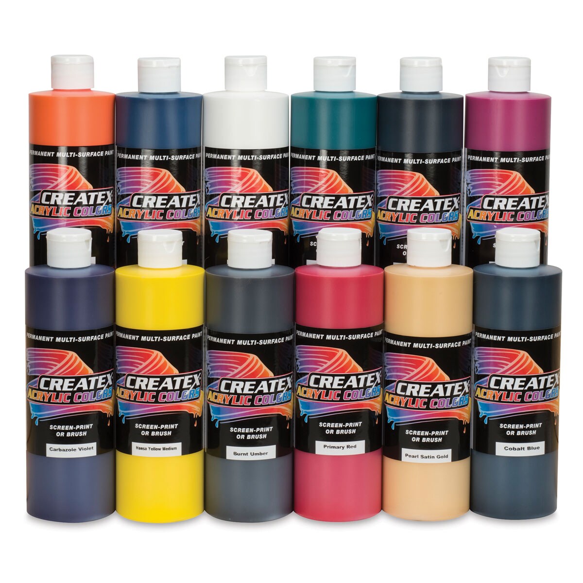 Createx Acrylic Paints - Set of 12, Assorted Colors, Pints | Michaels