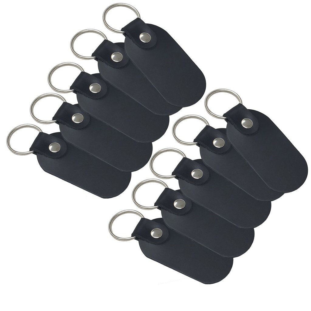 Oval Leather Keychains Kit – Full-Grain Latigo, 10-Pack, Engraving ...