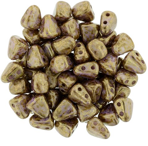 Nib-Bit Beads, Luster Opaque Gold/Smoky Topaz, 8 grams | Michaels