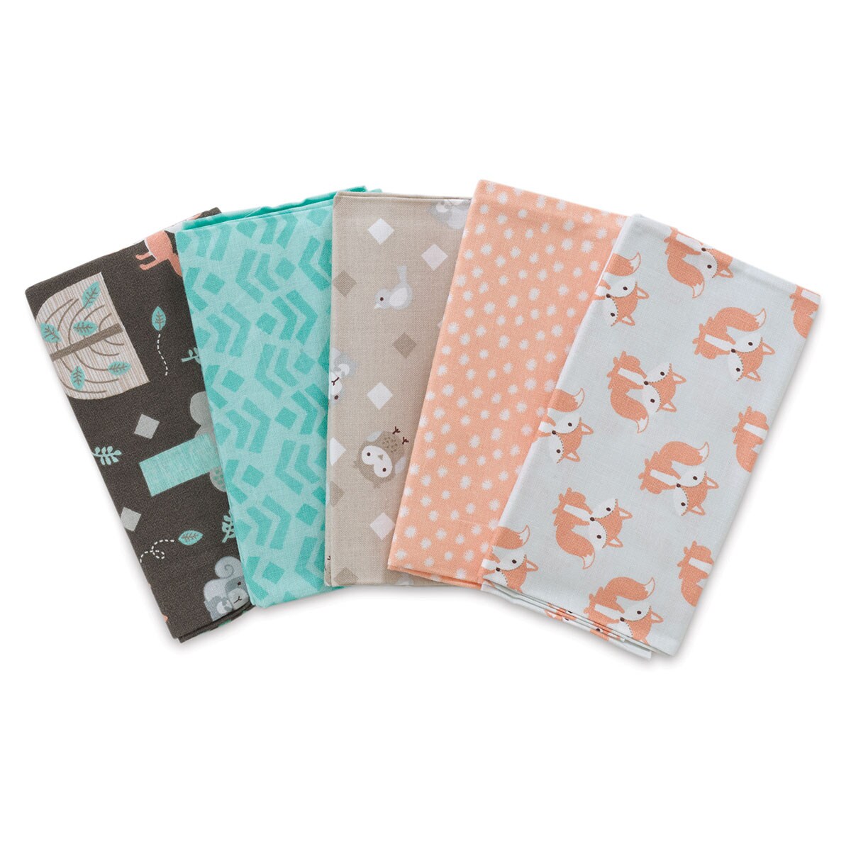 Fabric Palette Pre-Cut Fabric - Little Forest Bundle, Package of 5, 18 ...
