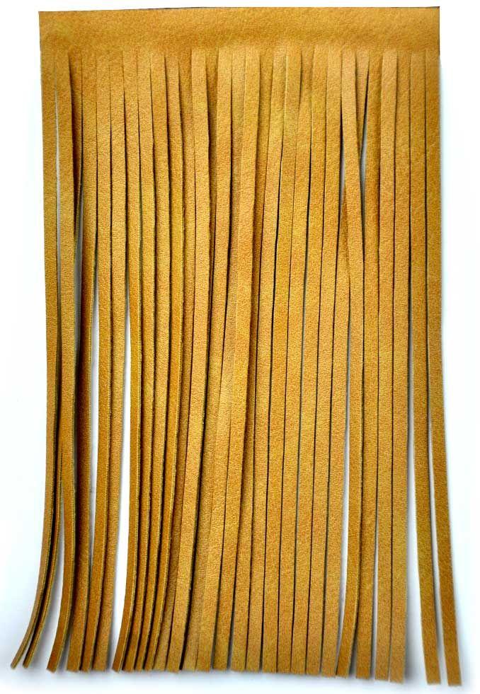 Belagio Faux Leather Fringe Trim, 6" Wide, 25-Yard Bolt, Sable | Michaels