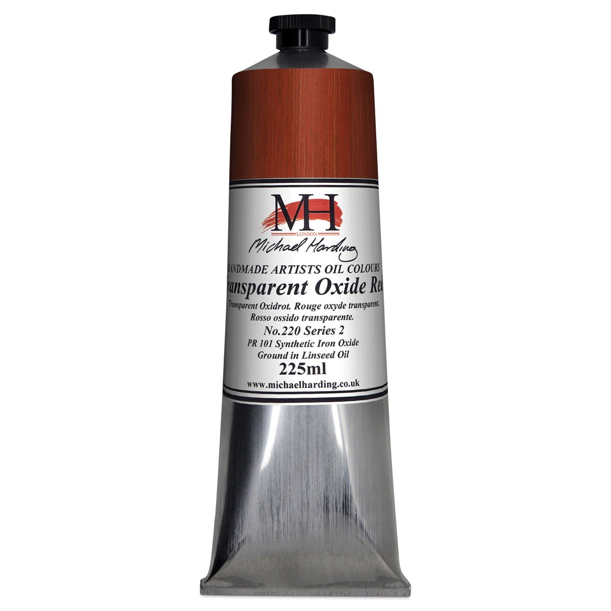 Michael Harding Artists Oil Color - Transparent Oxide Red, 225 ml tube ...