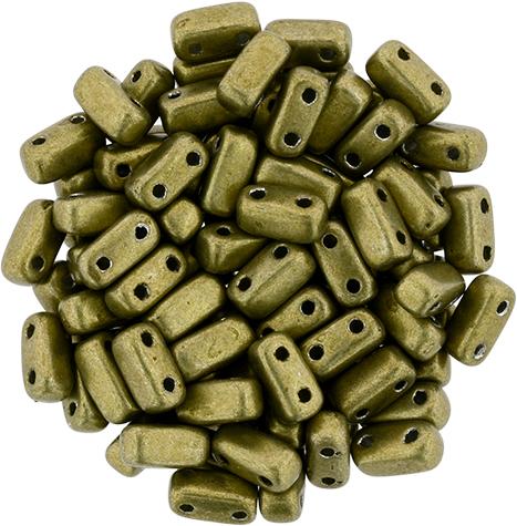Czechmate 3mm X 6mm Brick Glass Czech Two Hole Bead, Saturated Metallic ...
