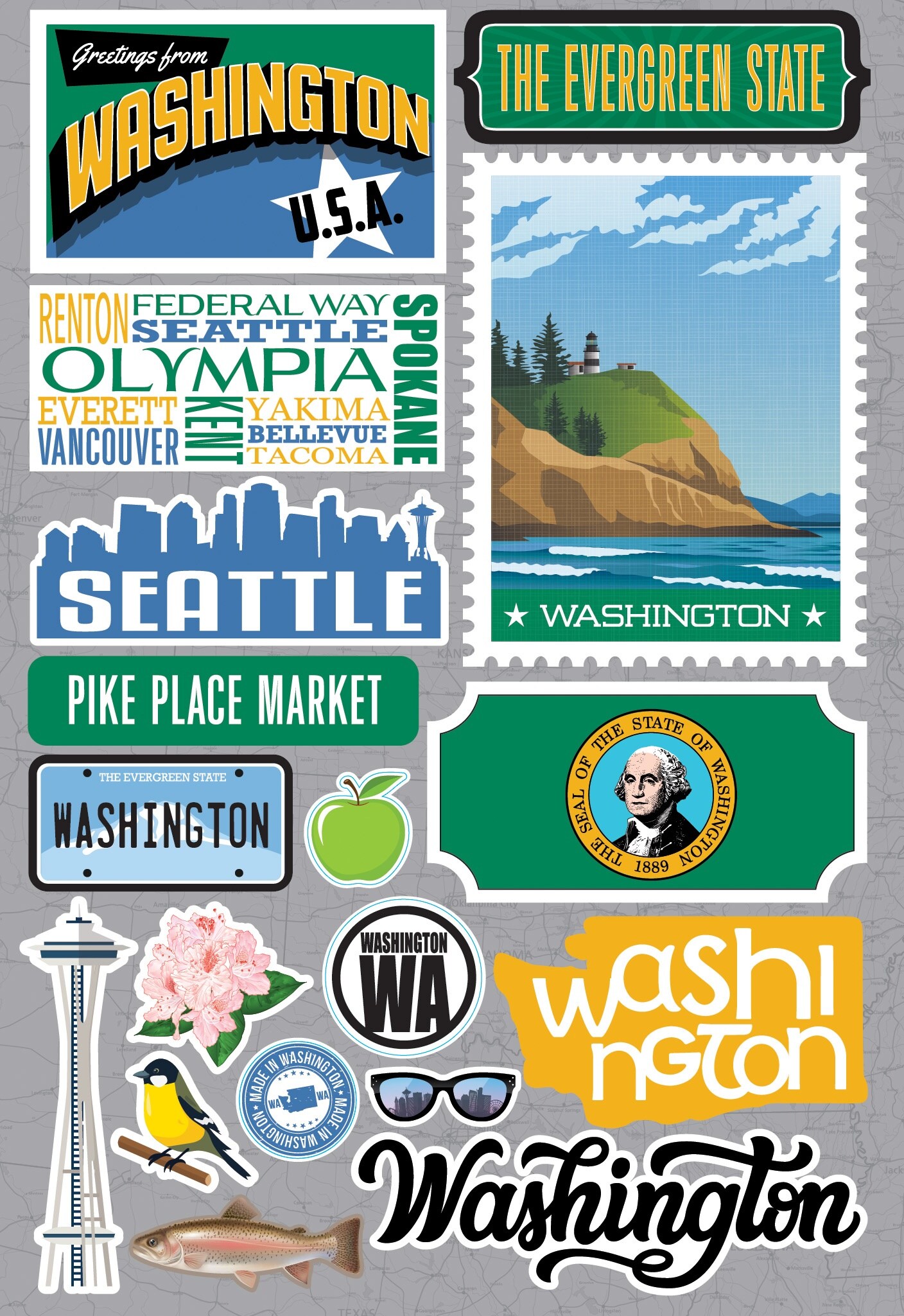 Reminisce Jet Setters 3.0 State Dimensional Stickers | Michaels Reminisce Jet Setters 3.0 State Dimensional Stickers | Michaels