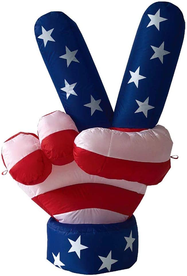 6' Air Blown Inflatable Patriotic USA Peace Hand Y723 | Michaels