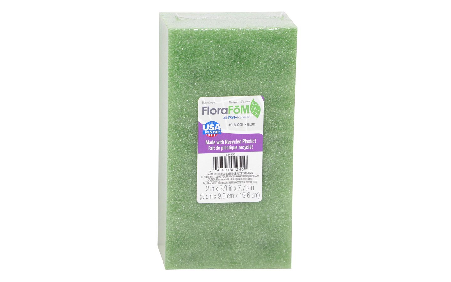 FloraCraft Foam FloraFom Brick 7.9x3.9x1.9" Pkg Gr | Michaels