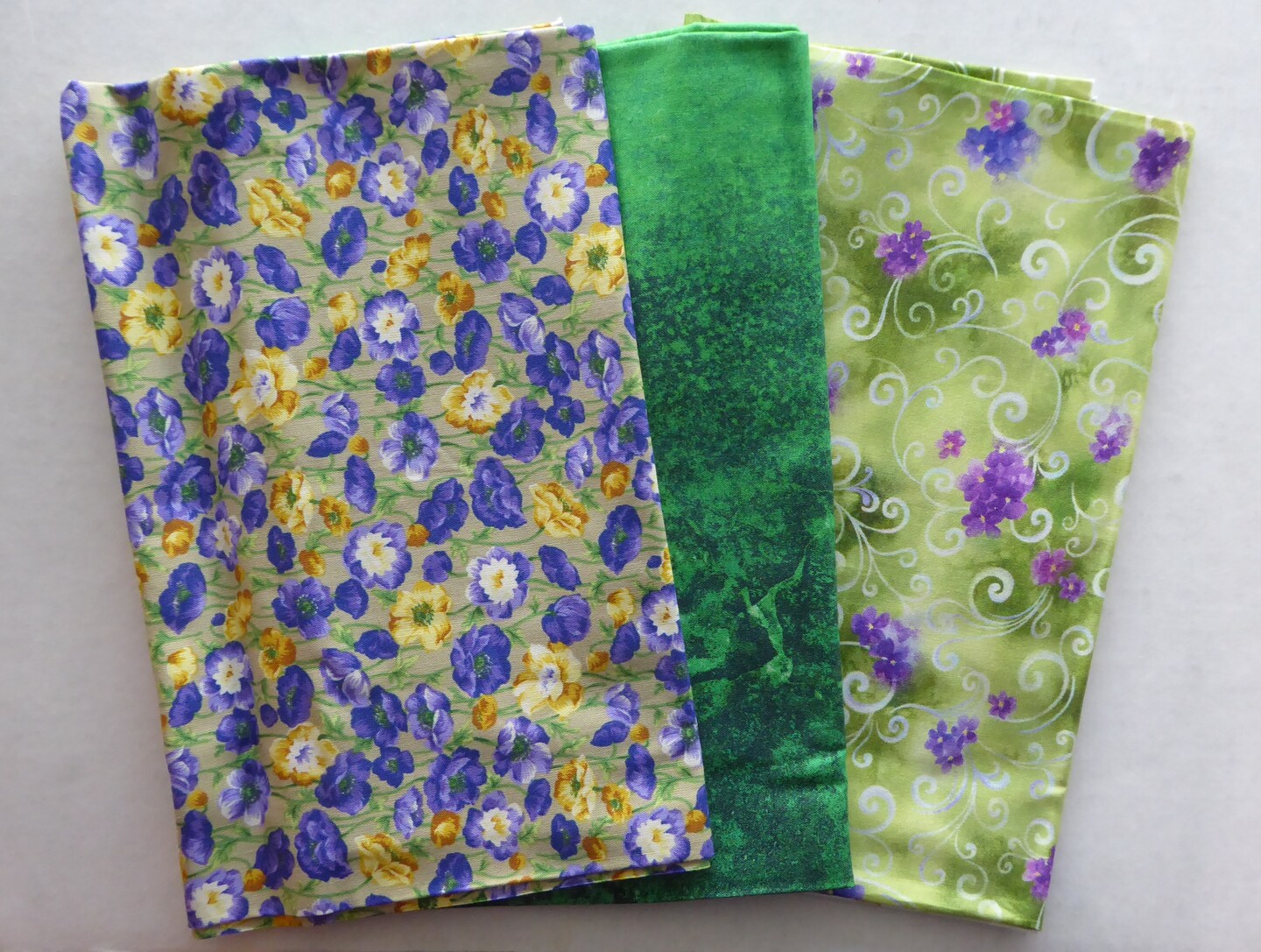 Violets on Green and Purple Floral New Half Yard Plus Bundle | Michaels