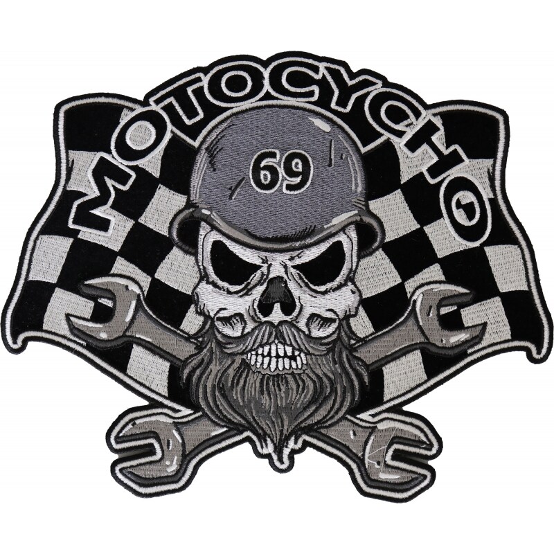 Large Back Patch, Embroidered Patch (Iron-On or Sew-On), Motocycho ...