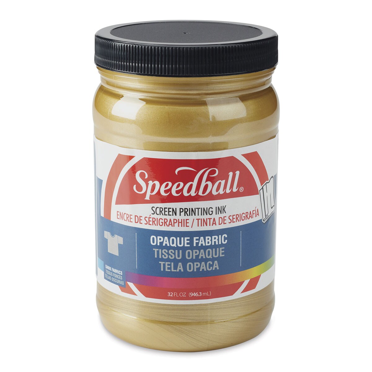 Speedball Fabric Screen Printing Ink - Gold (Opaque), 32 oz, Jar | Michaels