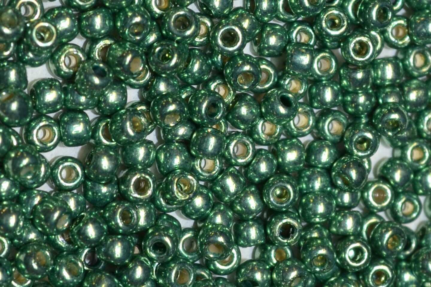 Toho 8/0 Round Japanese Seed Bead, TR8-589PF, Spruce Galv PermaFinish ...