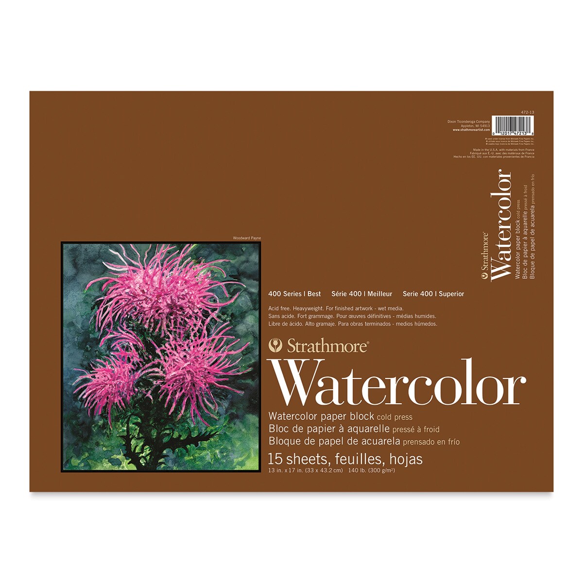 Strathmore 400 Series Watercolor Block - 13" x 17", 15 Sheets, Count: 1 ...
