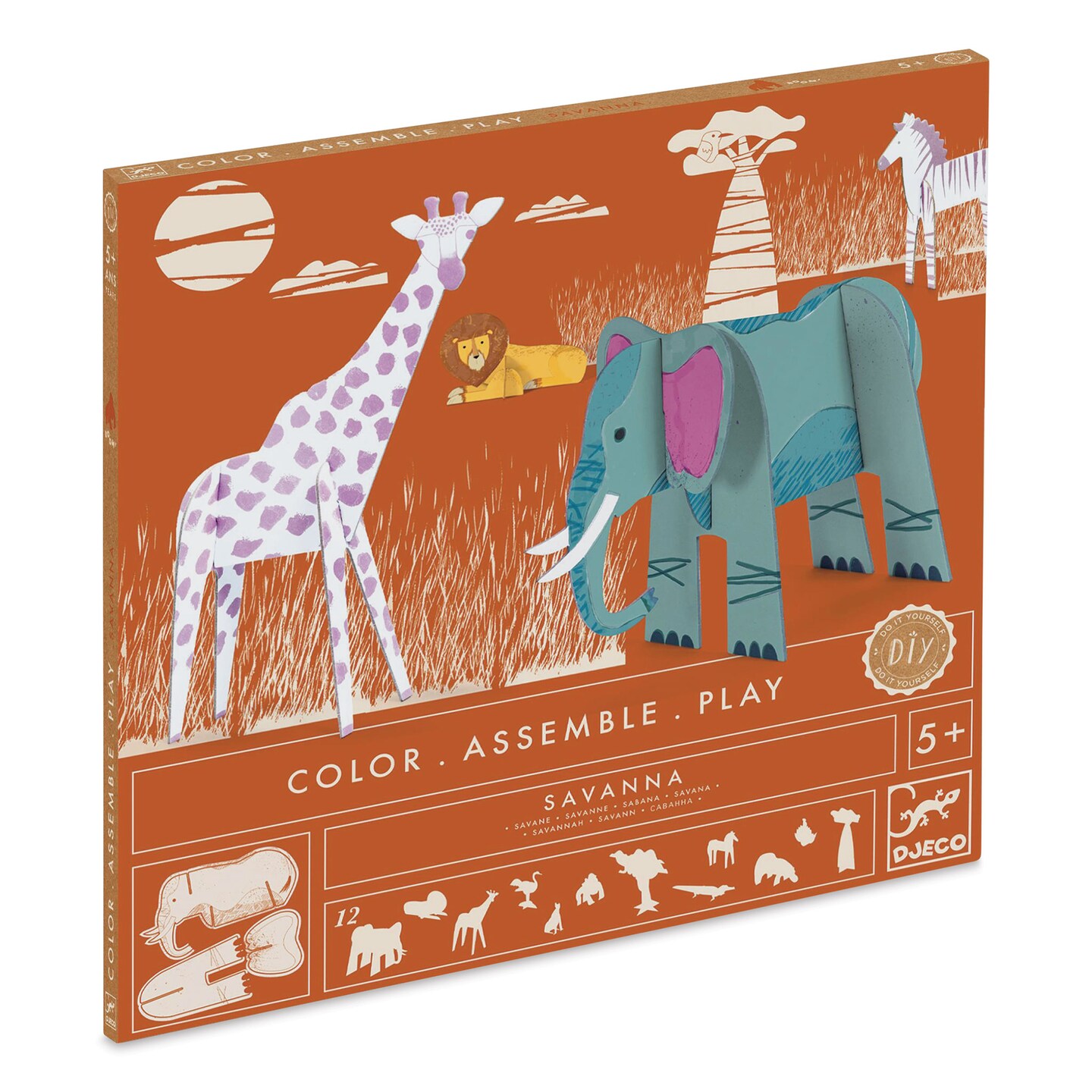Djeco Color Assemble Play 3D Model Craft Kit - Savanna | Michaels