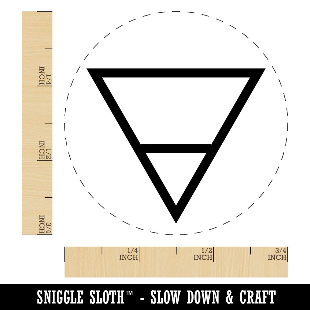 Triangle Witch Symbol Earth Wicca Element Self-Inking Rubber Stamp Ink ...