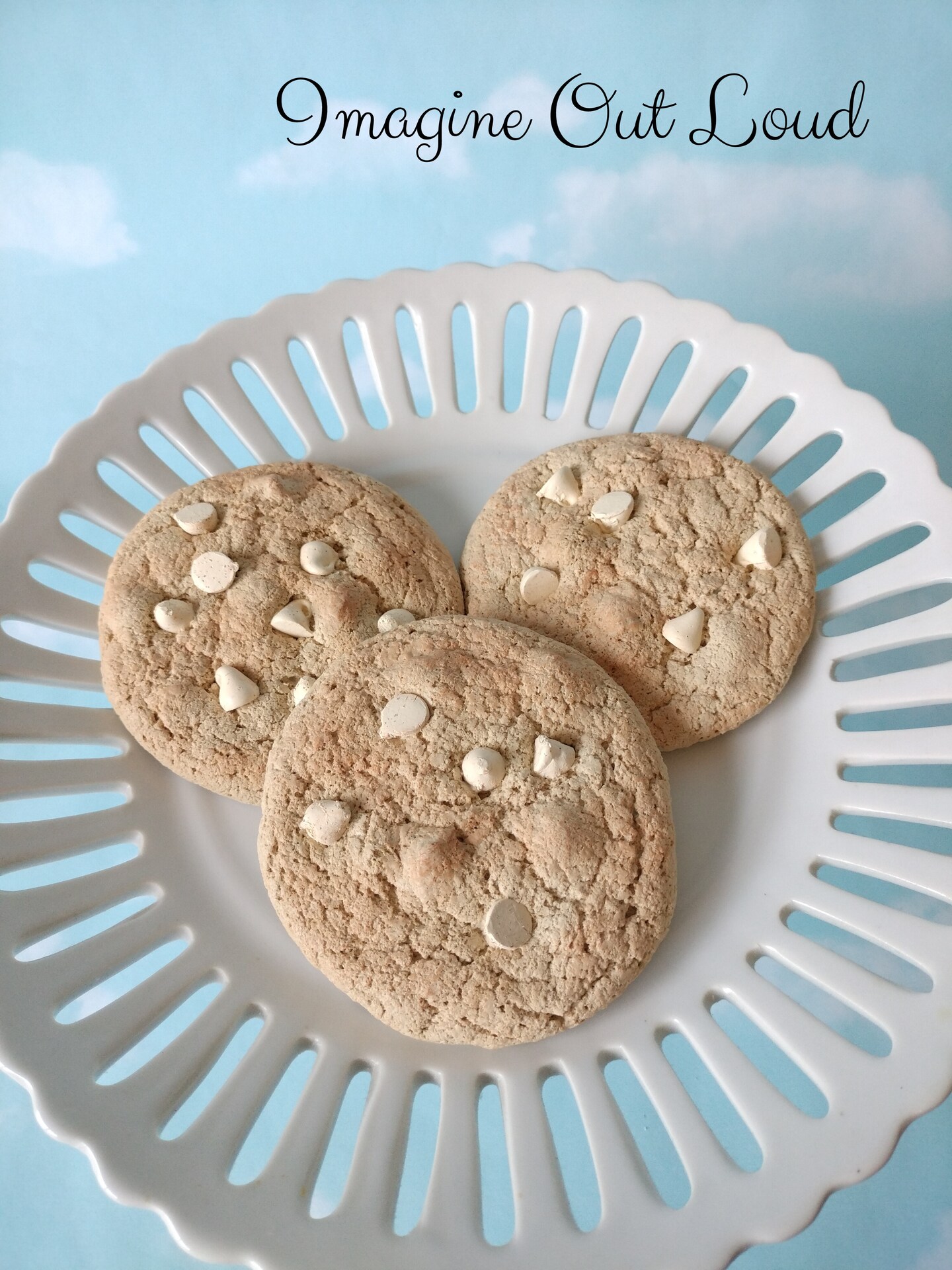 FAUX White Chocolate Chip Cookie Set Fake Fake Food Prop Decoration ...