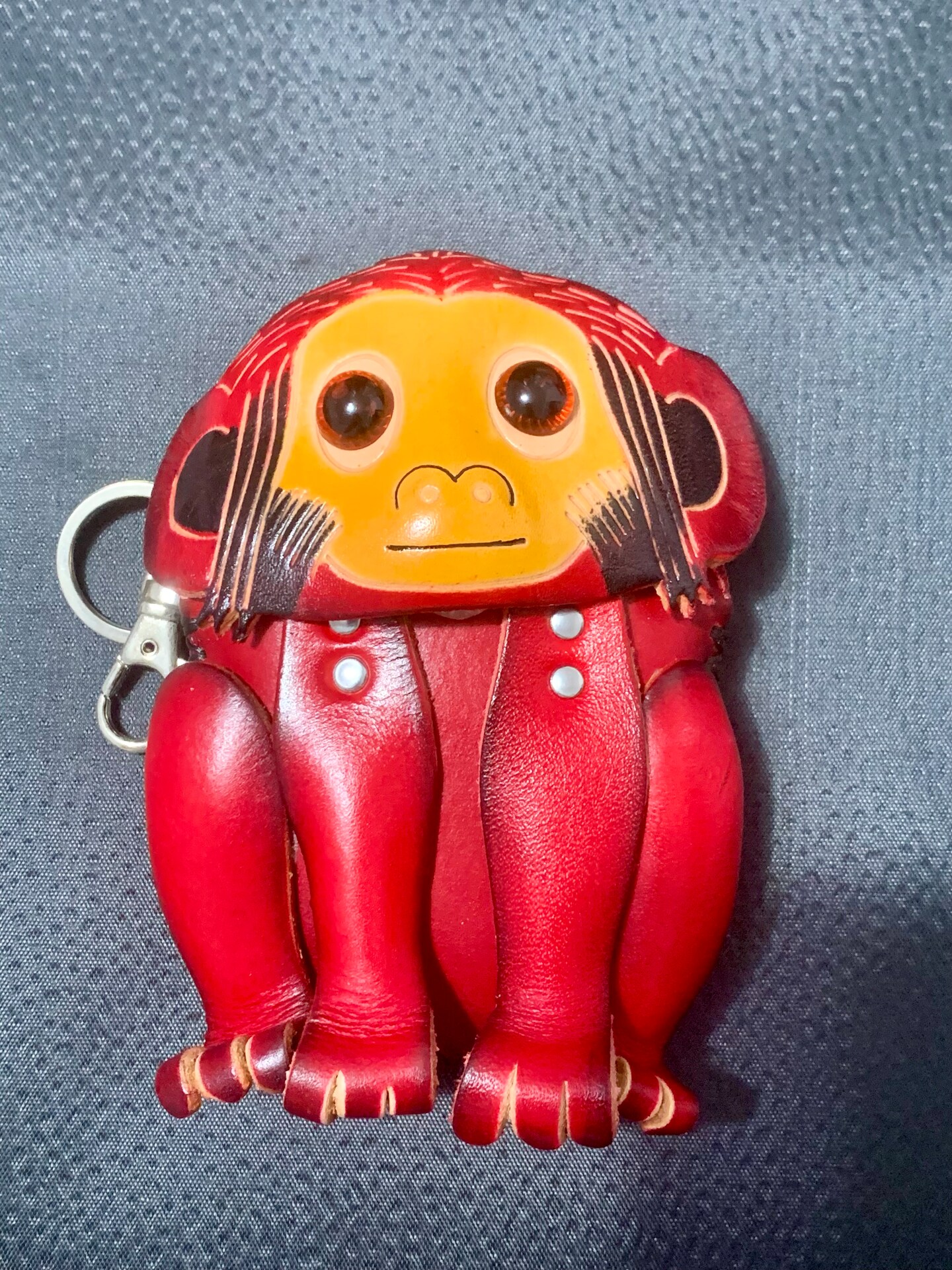 New Handmade Red Leather Monkey Coin Purse，Coin Wallet | MakerPlace by ...