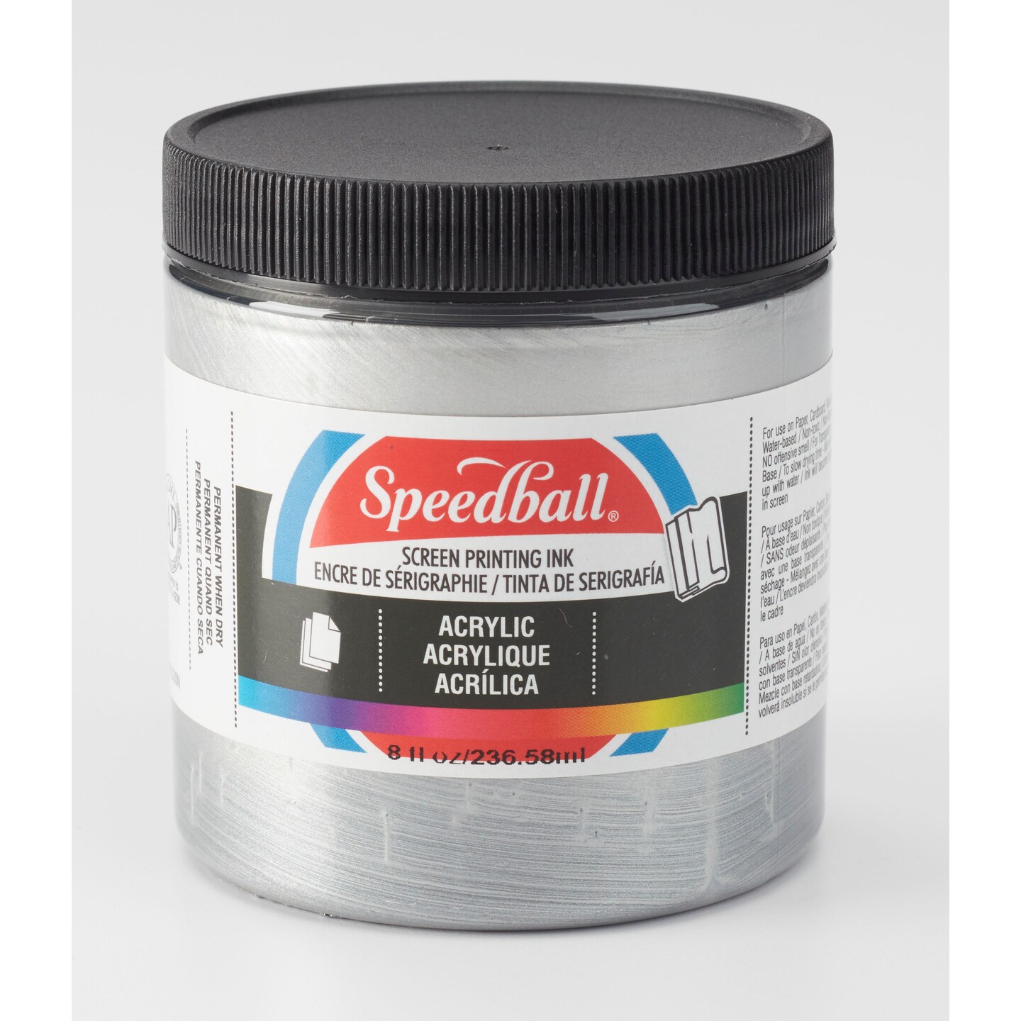Speedball Permanent Acrylic Screen Printing Ink, 8 Oz., Silver | Michaels