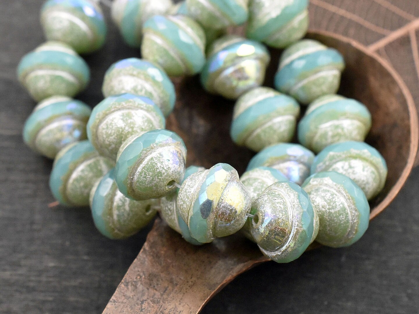 10x12mm Silver AB Washed Aqua Saturn Beads | Michaels