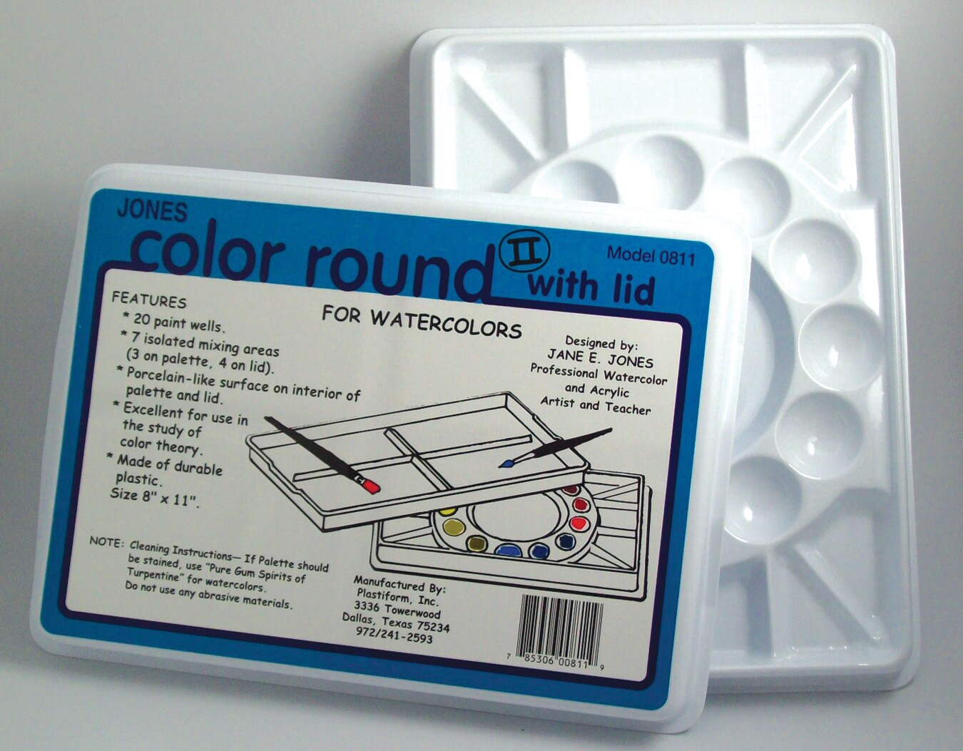 Palette Master Rectangular Palette With Lid, 8" X 11", Count: 1, Model ...