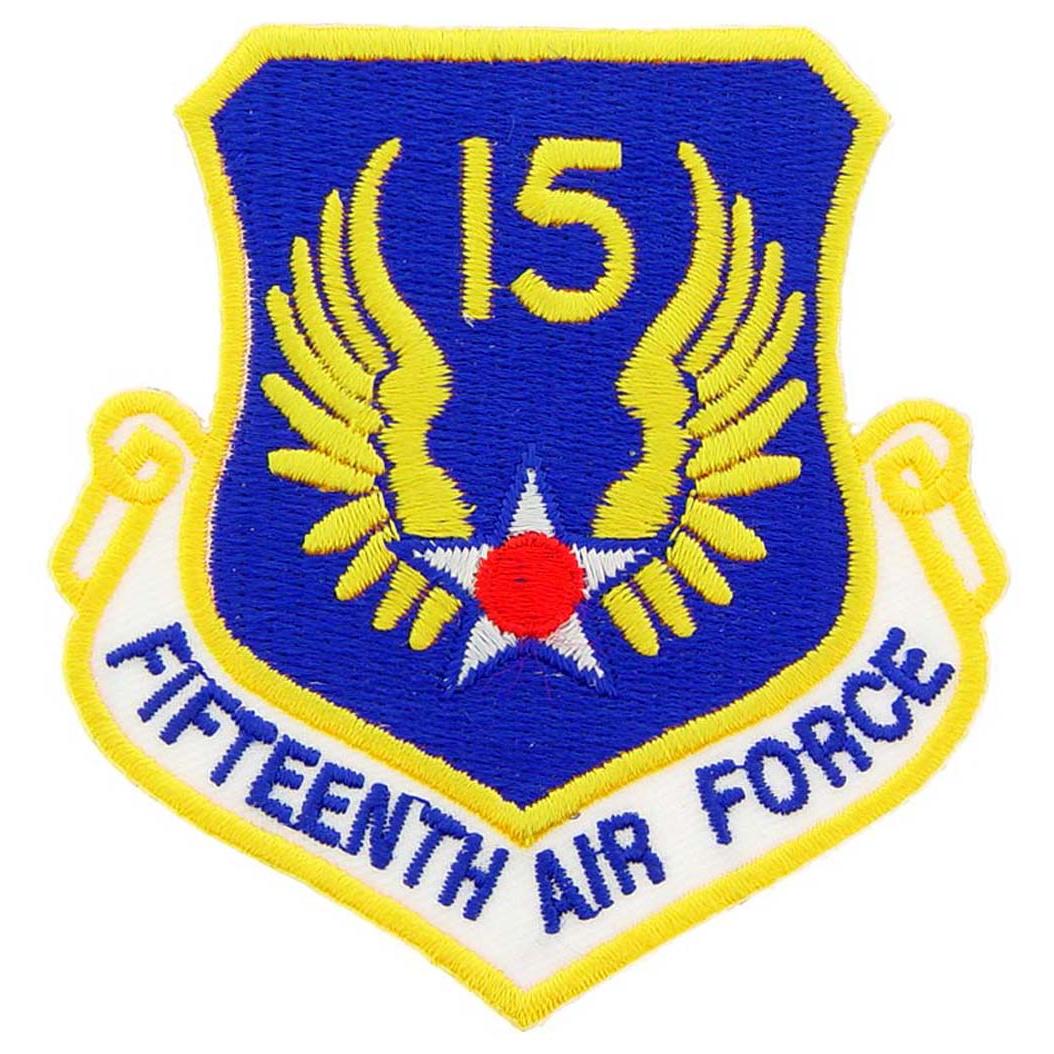 U.S. Air Force 15th Air Force Shield Patch Blue Yellow | Michaels