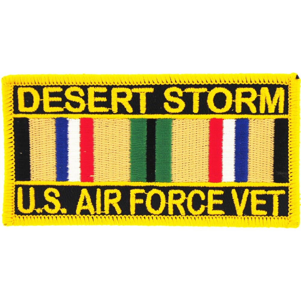 Eagle Emblems Patch-Desert Storm, USAF Service Ribbon (4"X2-1/8 ...