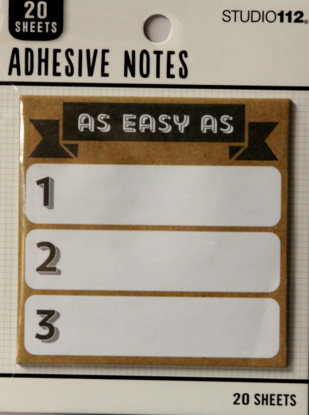 K & Company Studio112 Neutral Easy as 123 Large Adhesive Notes | Michaels