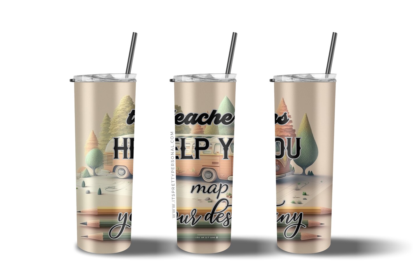 #60 CLEAR 20oz- Teacher Map- 9.4" x 8" Pattern Vinyl Wrap | Michaels