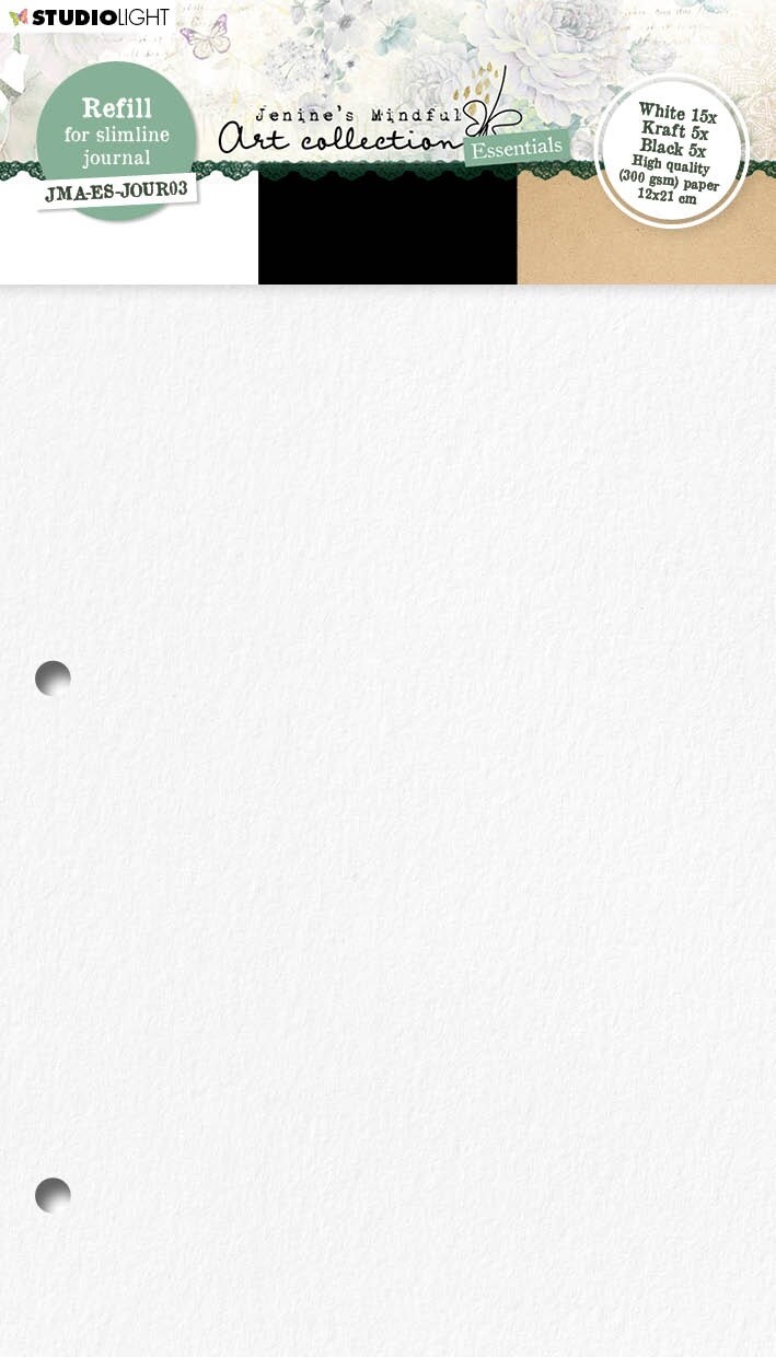 Studio Light Journal Pages 4.72"X8.25"-Nr. 11, White/Black/Kraft | Michaels